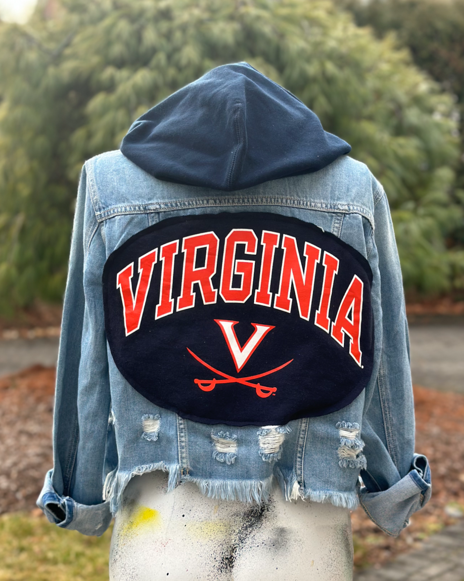 University of Virginia Patched Jean Jacket – Roadie Couture